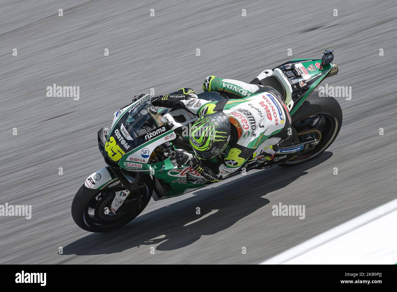 British MotoGP rider Cal Crutchlow of LCR Honda team in action during the first practice session ...