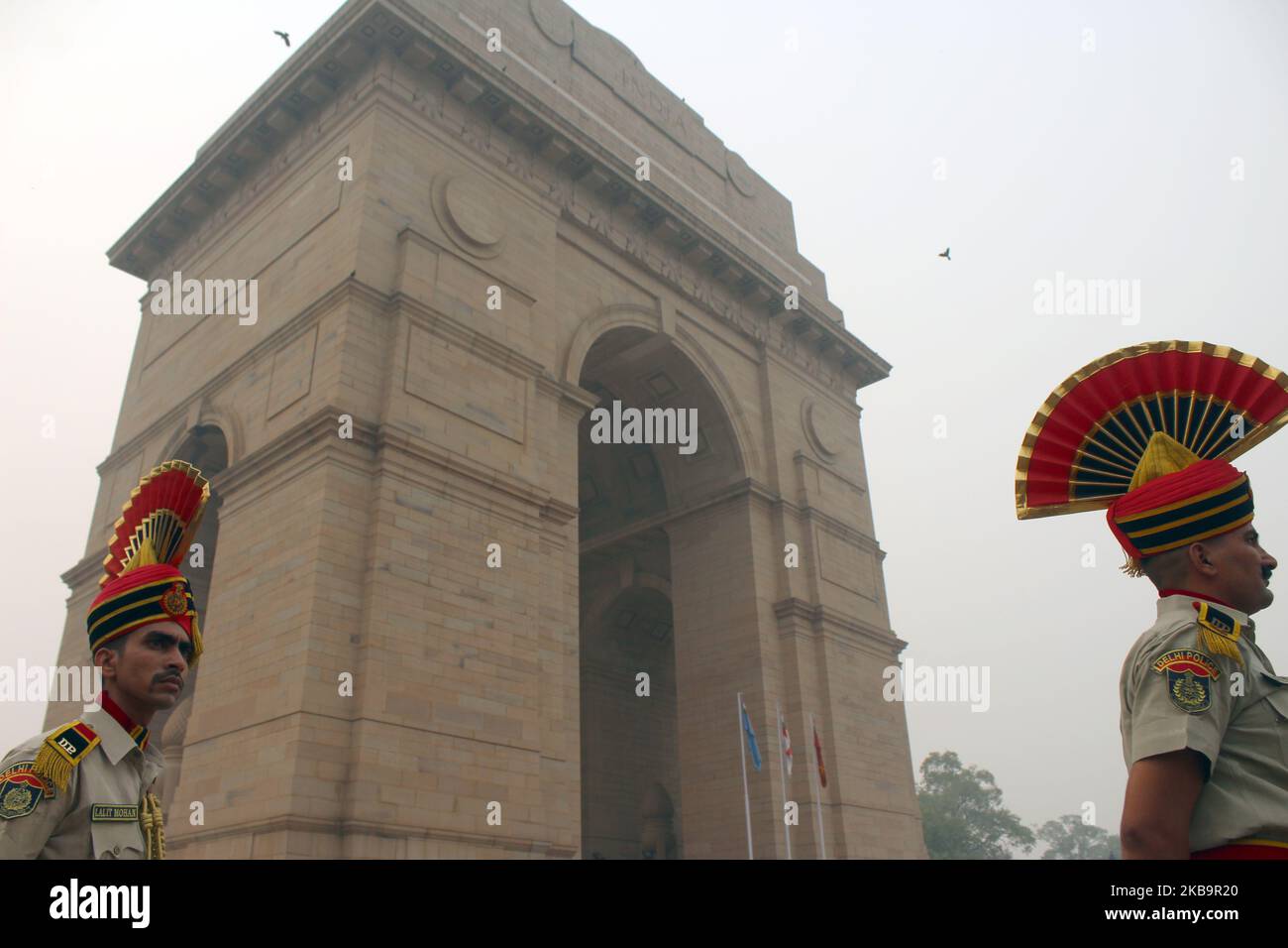 Delhi Police prepare for a parade march with Police Band, on the ...