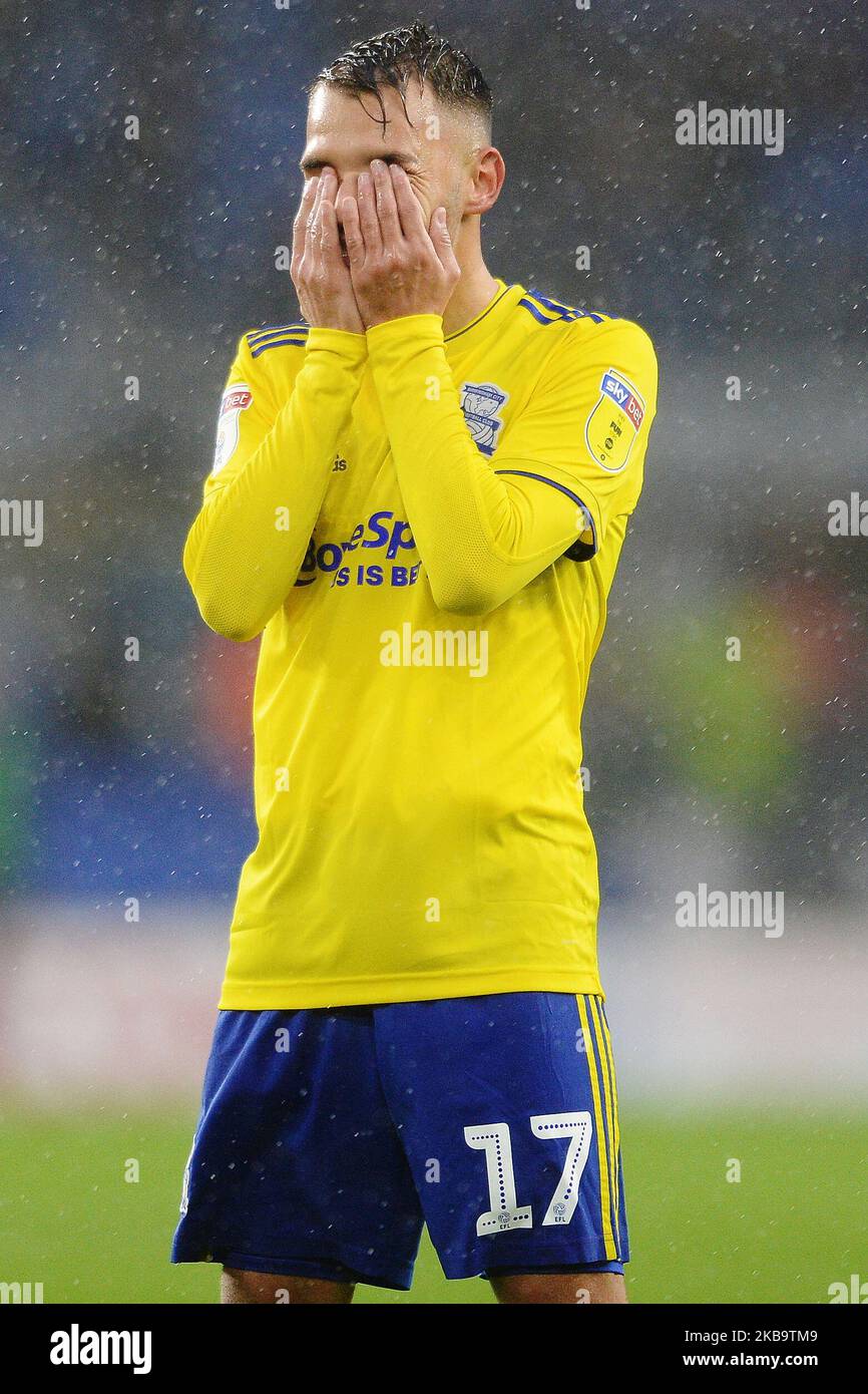 Fran Villalba of Birmingham City reacts to missing an easy chance to ...