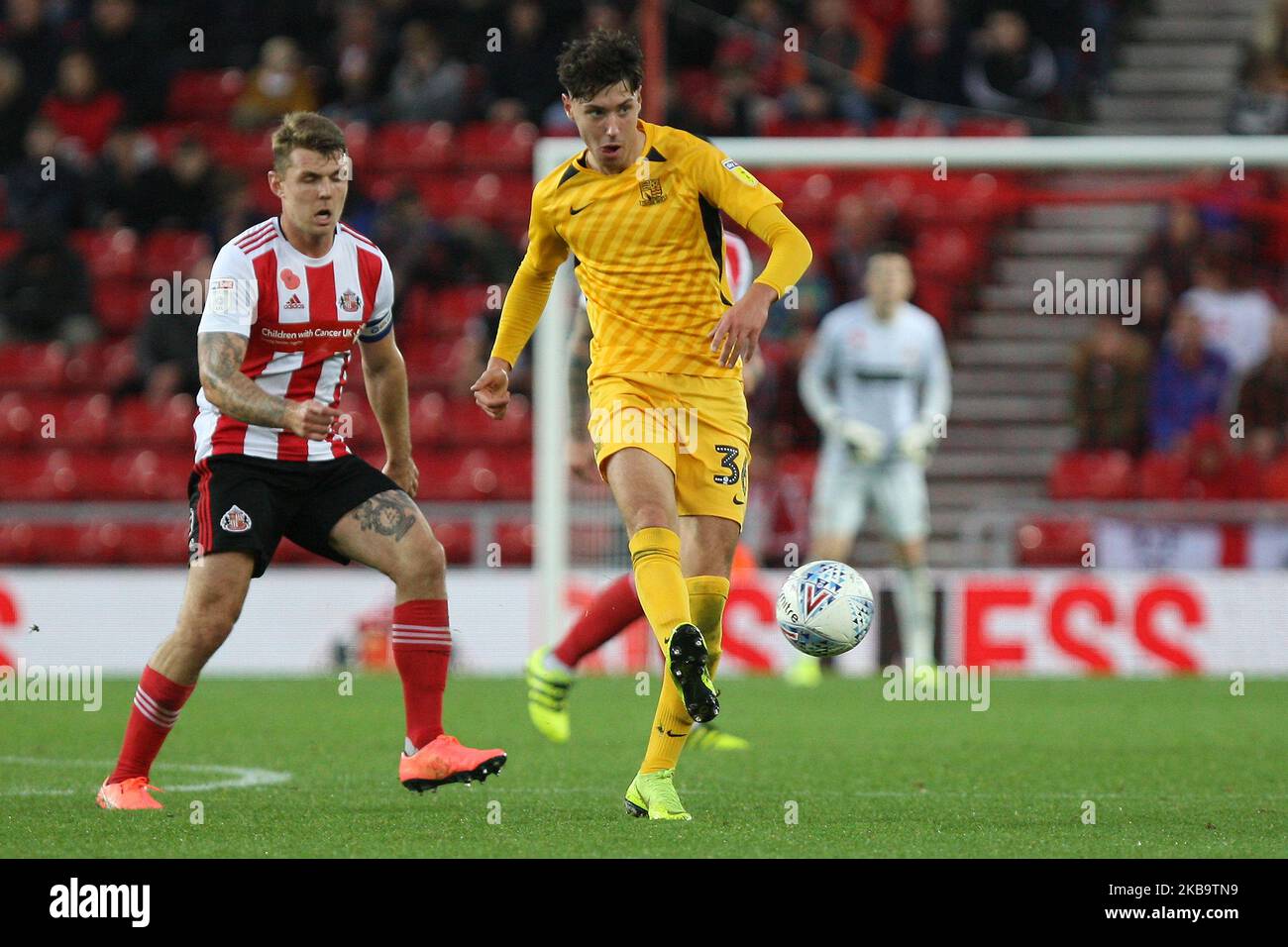 Southend United's Isaac Hutchinson competes for the ball with ...