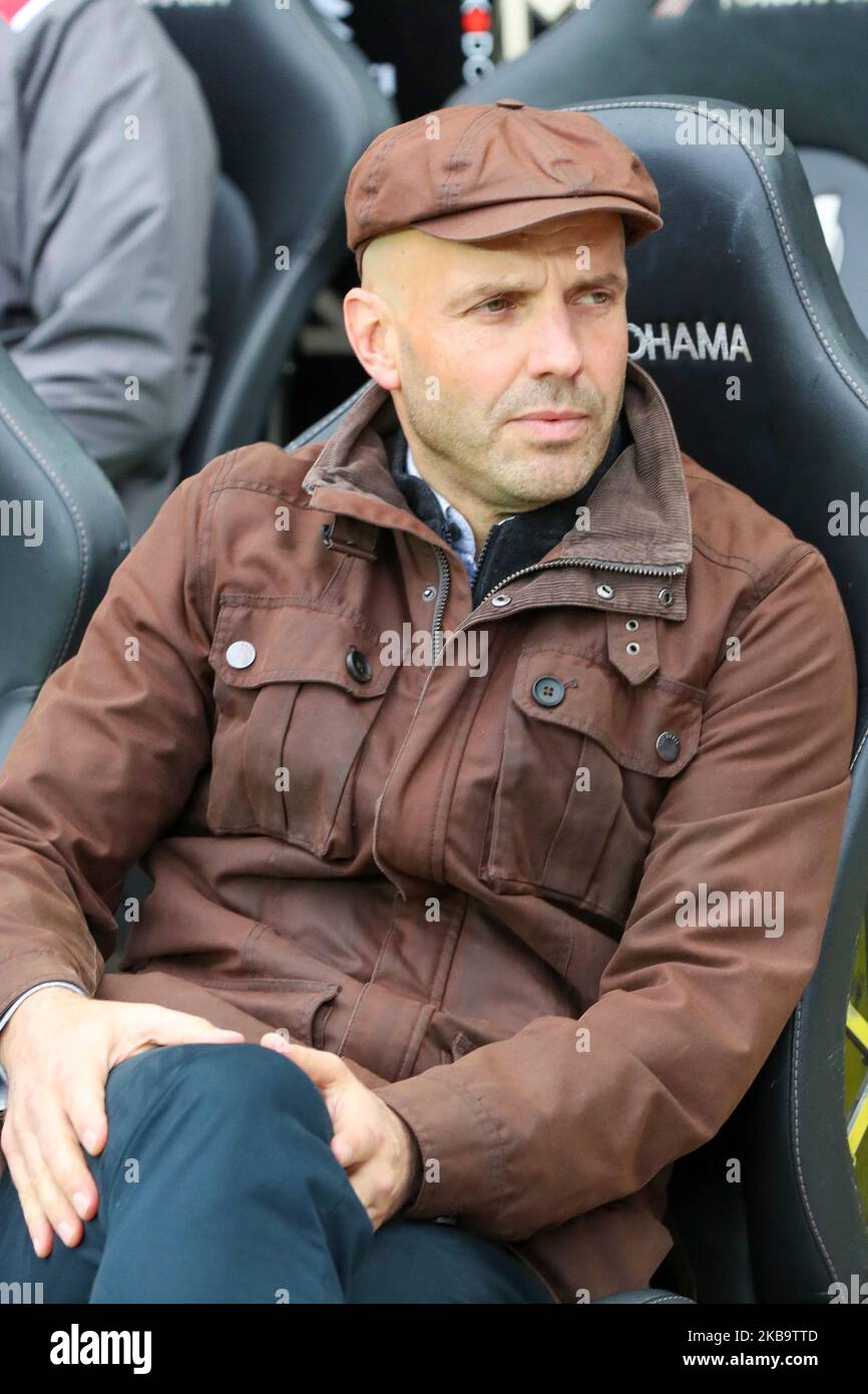 MK Dons manager Paul Tisdale during the first half of the Sky Bet League One match between MK ...
