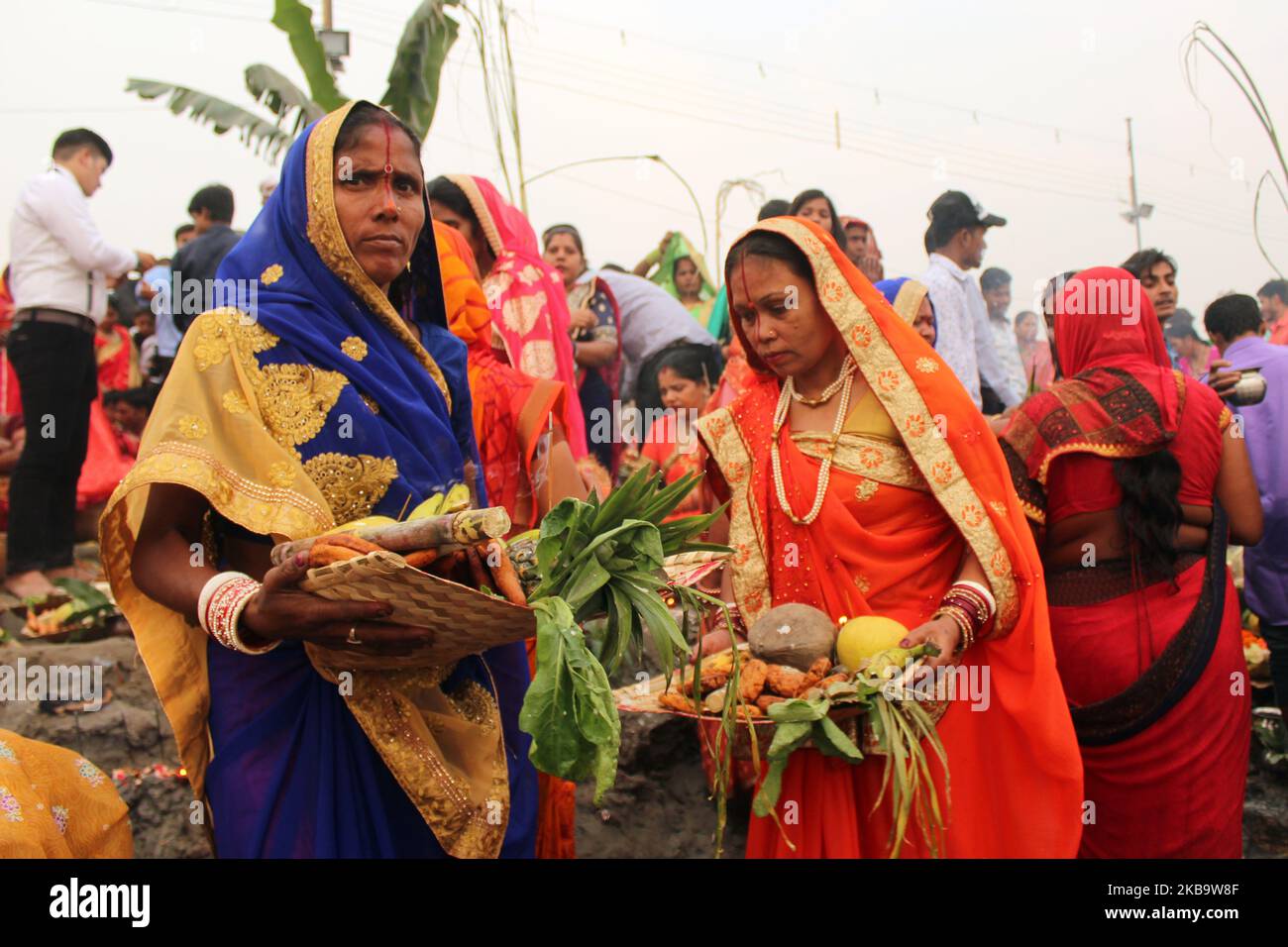 Religious hindu festival of chhath puja hi-res stock photography and ...
