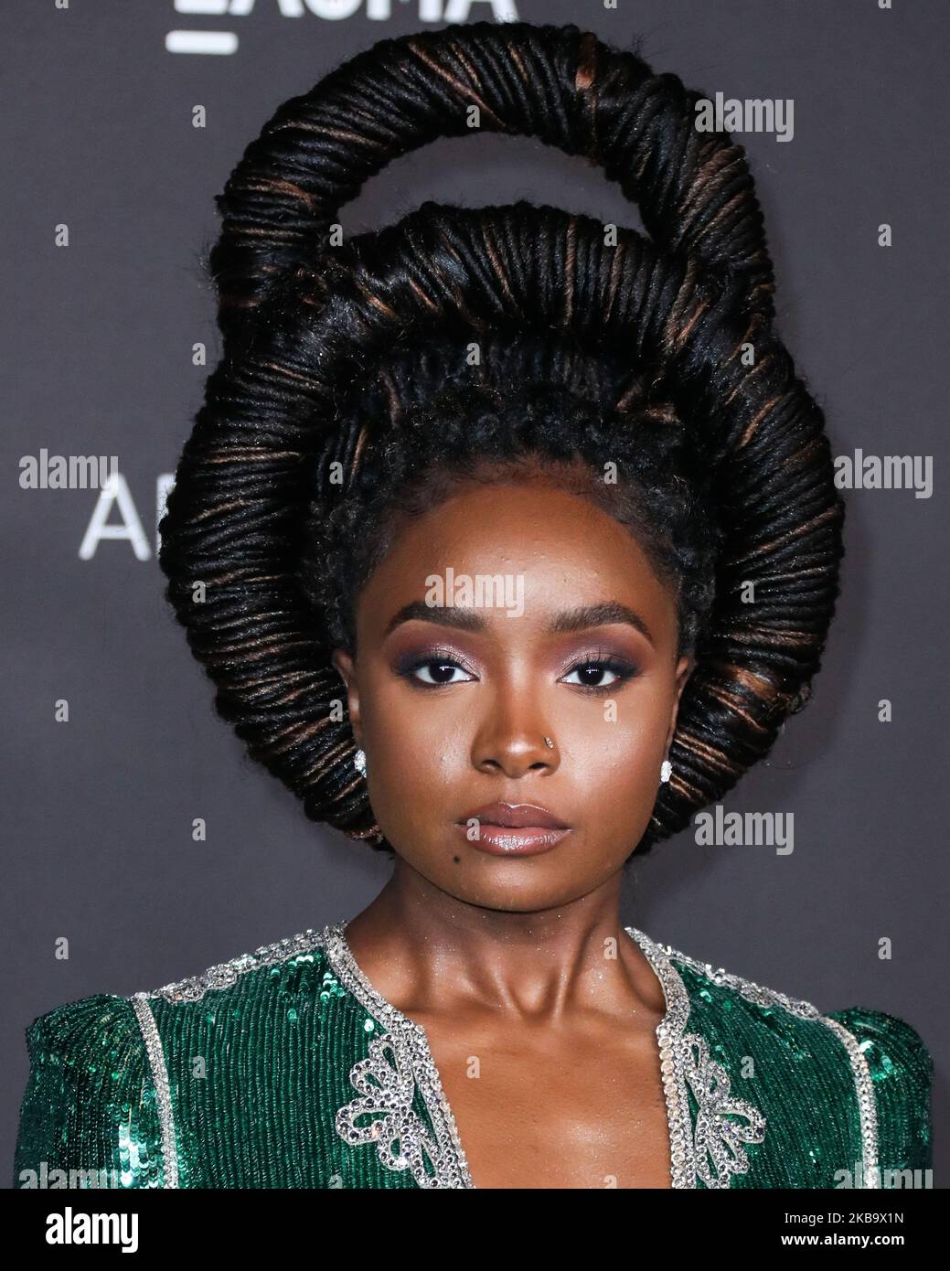 LOS ANGELES, CALIFORNIA, USA - NOVEMBER 02: Actress KiKi Layne arrives at the 2019 LACMA Art ...