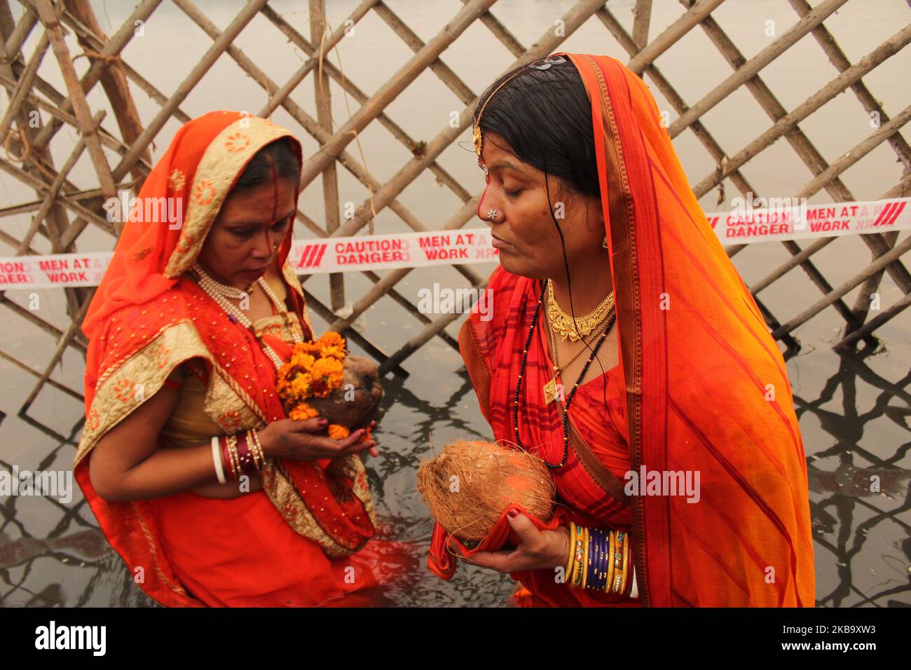 Hindu devotees seen offering hi-res stock photography and images - Alamy