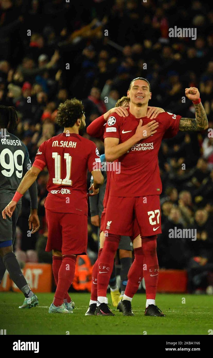 Liverpool, UK. 01st Nov, 2022. #27 Darwin NUNEZ, Liverpool celebrate scoring the second goal ...