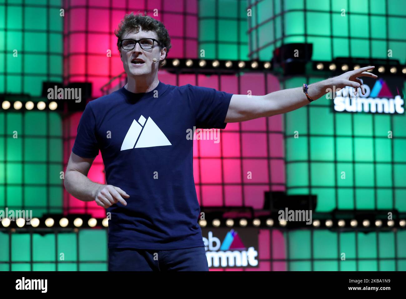 Web Summit's Irish chief executive officer Paddy Cosgrave delivers a ...