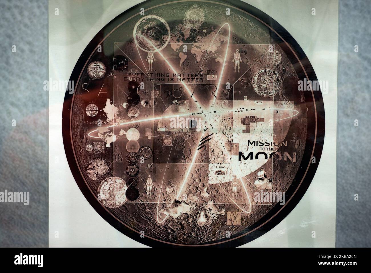 A drawing depicting one of the 17 sapphire disks. For the fiftieth ...