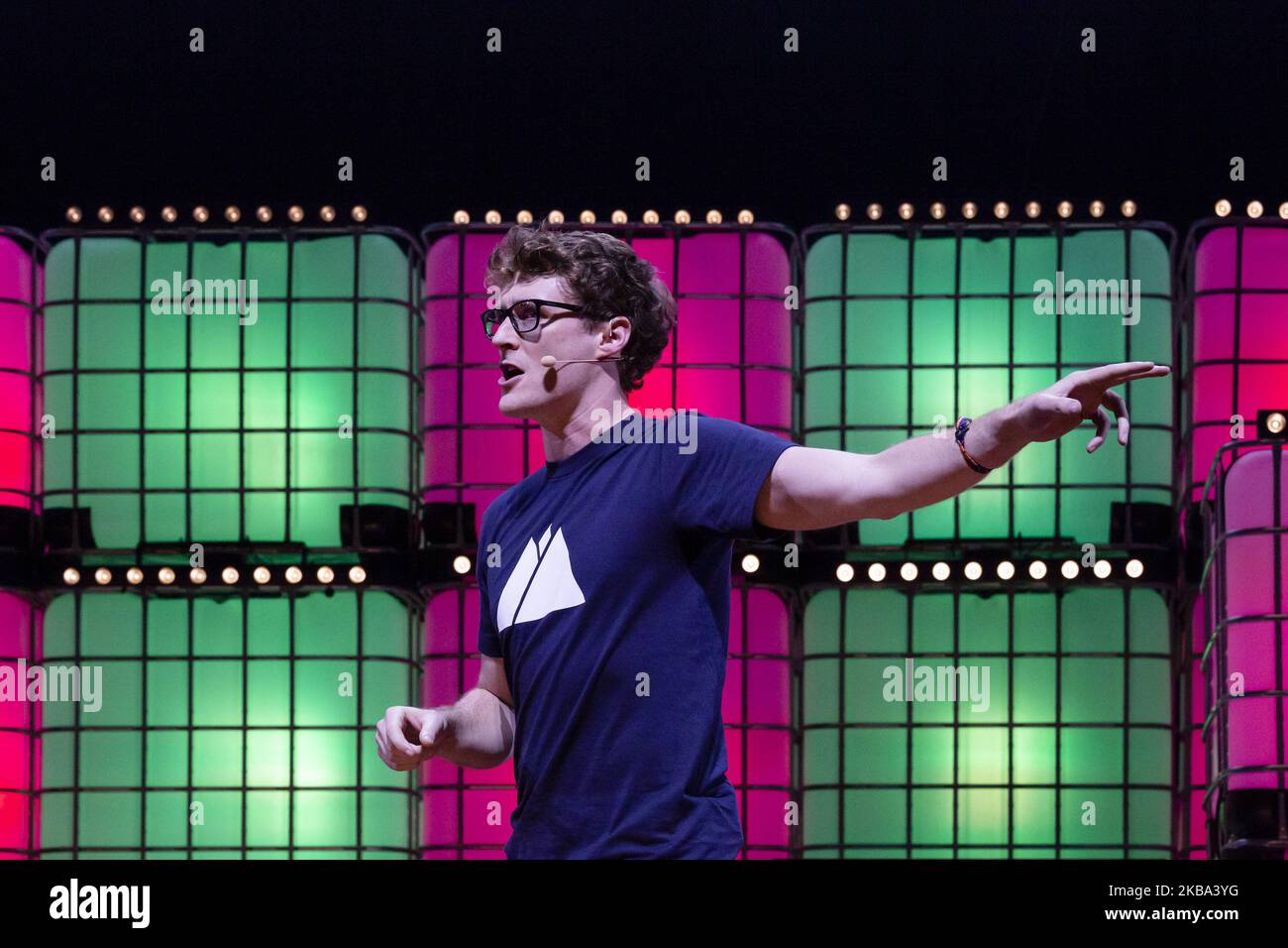 Web Summit's Irish chief executive officer Paddy Cosgrave delivers a ...