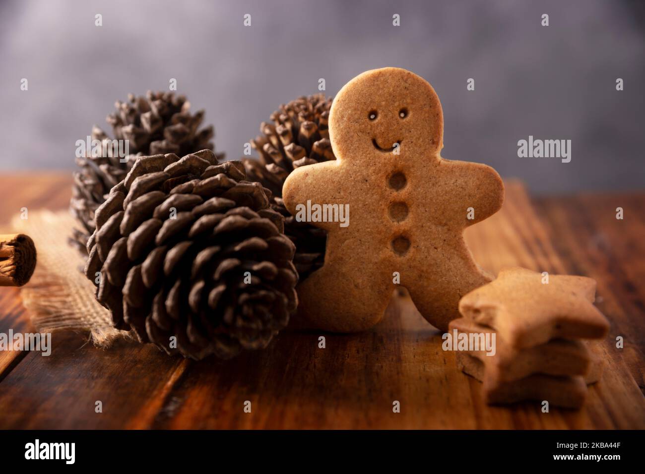 Homemade gingerbread man cookies, traditionally made at Christmas and ...