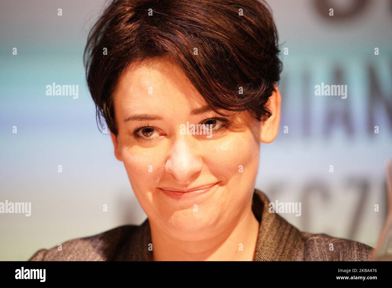 Left-wing MP Anna-Maria Zukowska is seen at a meeting of the newly ...