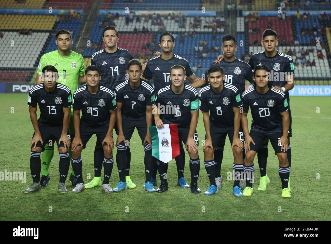The starting line up of Mexico before the during the FIFA U-17 World ...