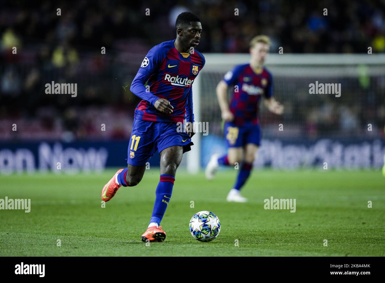 11 Ousmane Dembele from France of FC Barcelona during the UEFA ...