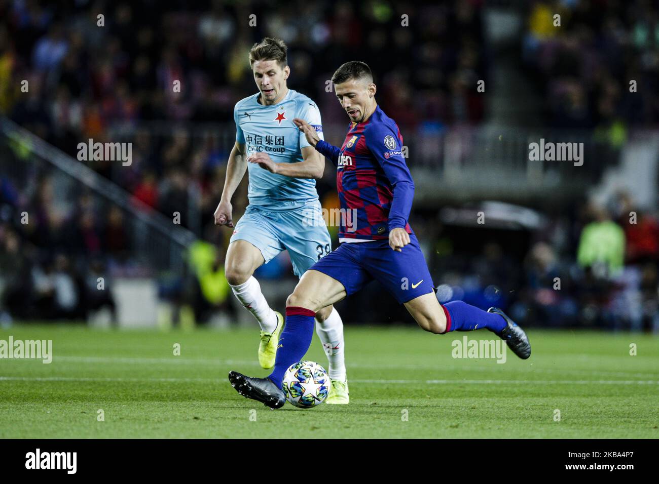 15 Clement Lenglet from France of FC Barcelona during the UEFA ...