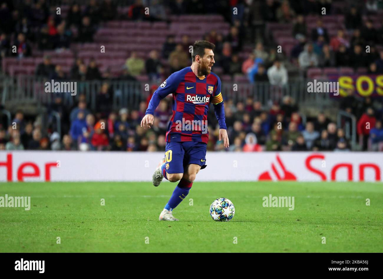 Leo Messi during the match between FC Barcelona and SK Slavia Praga ...
