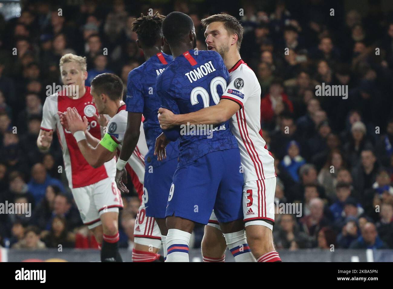 Fikayo Tomori (Chelsea FC) and Joel Veltman (Ajax) pictured during the ...