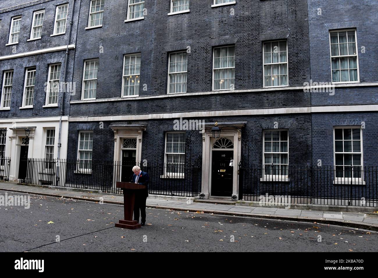 British Prime Minister Boris Johnson gestures as he addresses the ...