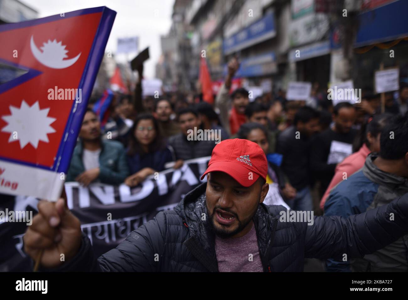 Students aligned with All Nepal National Free Students Union, sister ...