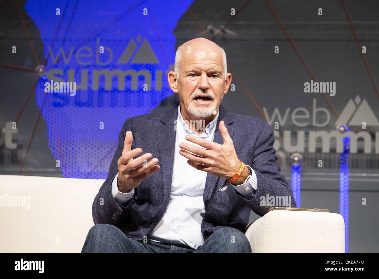 George Papandreou (Hellenic Parliament) speaks during day three of the ...