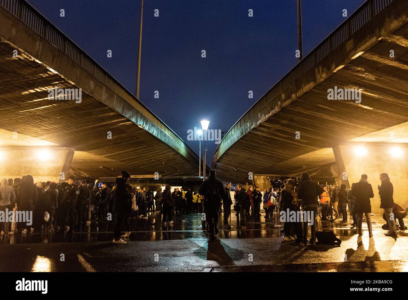 Located under a bridge over the interchange between the motorway and ...