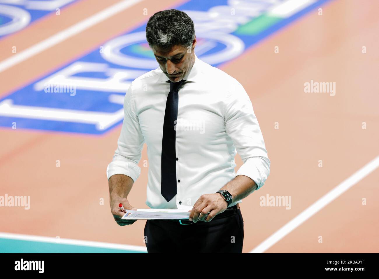 Andrea Giani during the Italian Men's Volleyball League match between ...