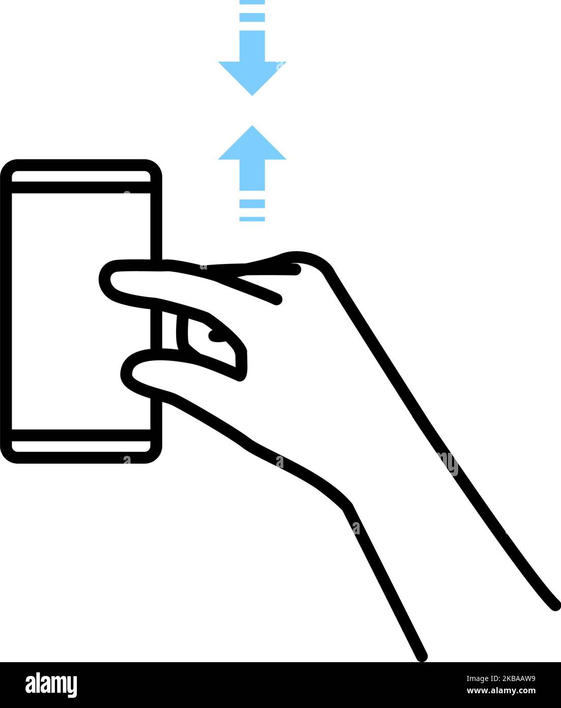 Illustration of actions to operate a smartphone (pinch Stock Vector ...