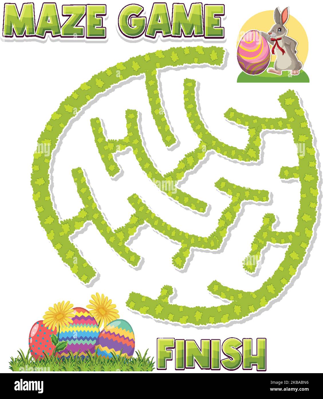 Maze game template for kids illustration Stock Vector Image & Art - Alamy