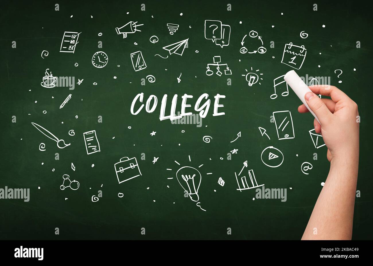 Hand drawing education concept concept Stock Photo - Alamy