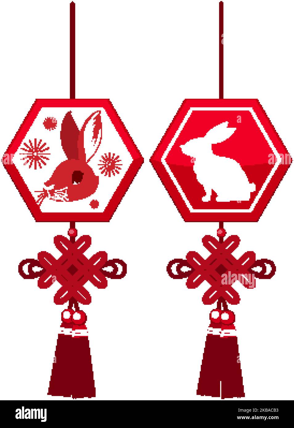 Chinese Lunar New Year Rabbit symbol 2023 illustration Stock Vector ...