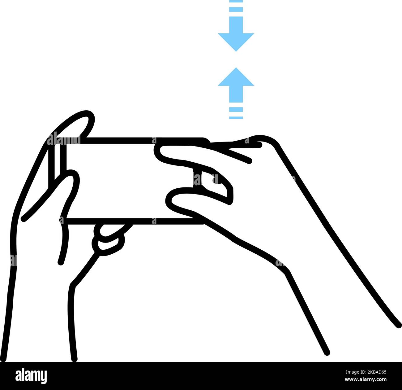 Illustration of actions to operate a smartphone (pinch Stock Vector ...