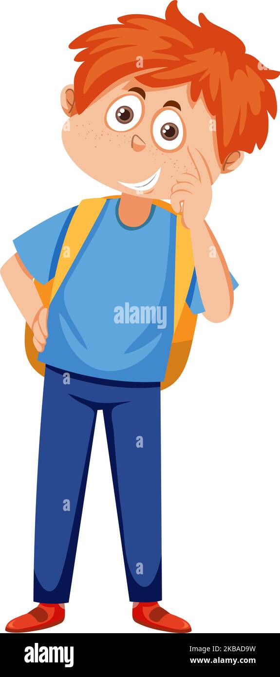 Boy smiling with bullying expression illustration Stock Vector Image ...