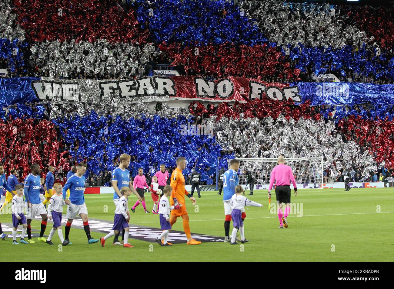 Glasgow Rangers fans before the UEFA Europa League Group G match ...