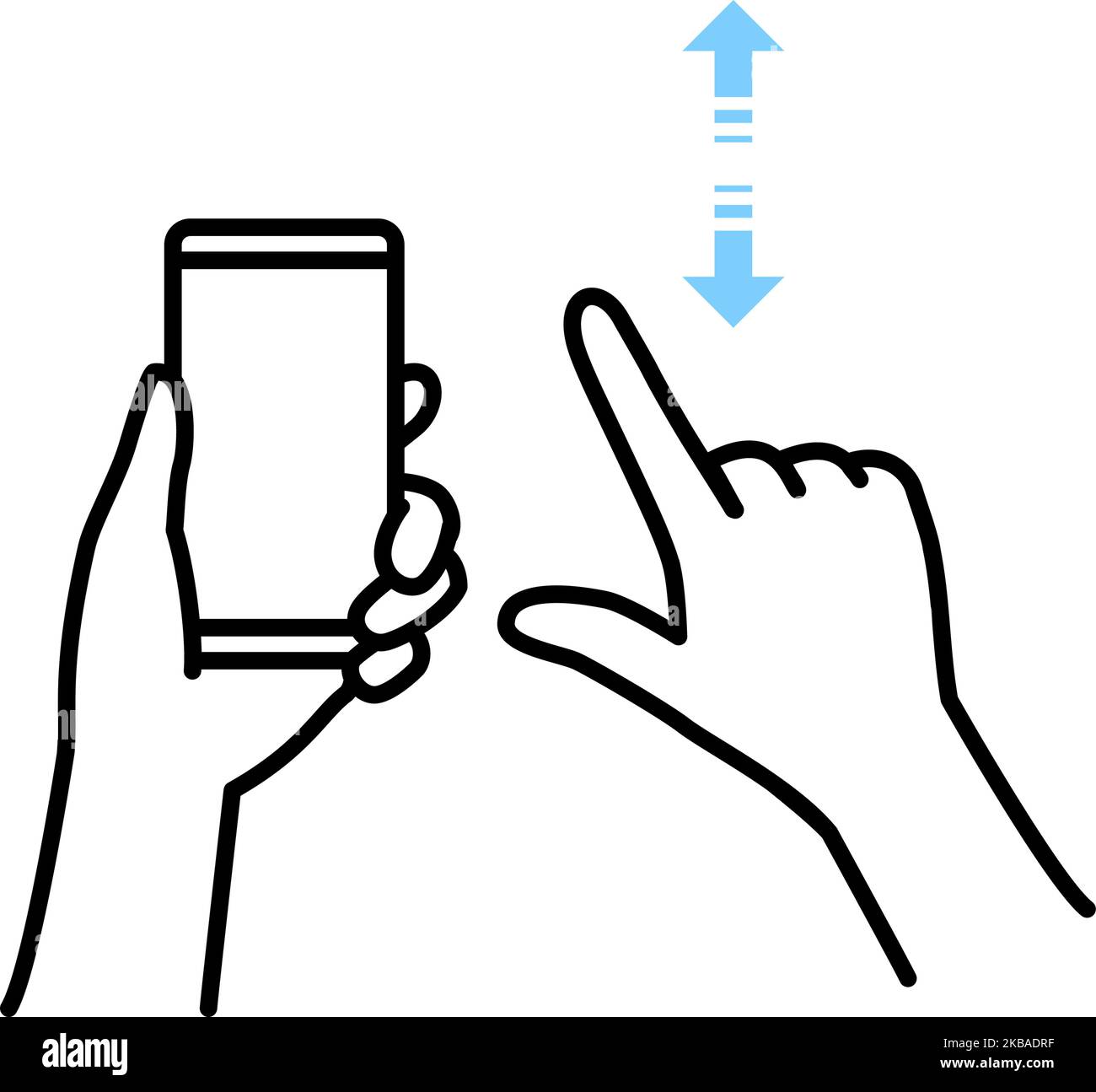 Illustration of actions to operate a smartphone (zoom Stock Vector ...
