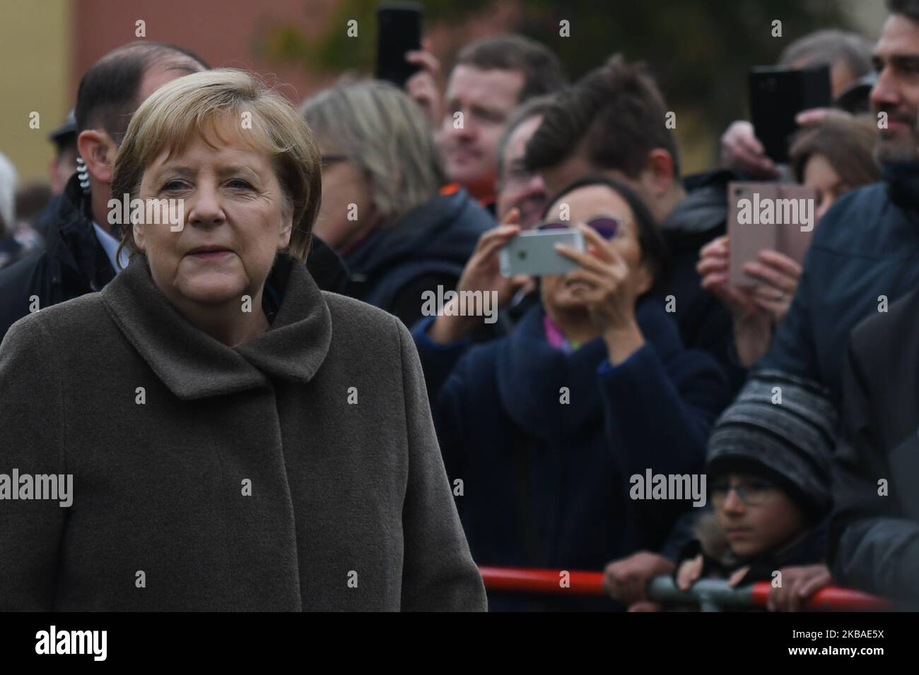 Angela Merkel, Germany's Chancellor, meets members of the public ...