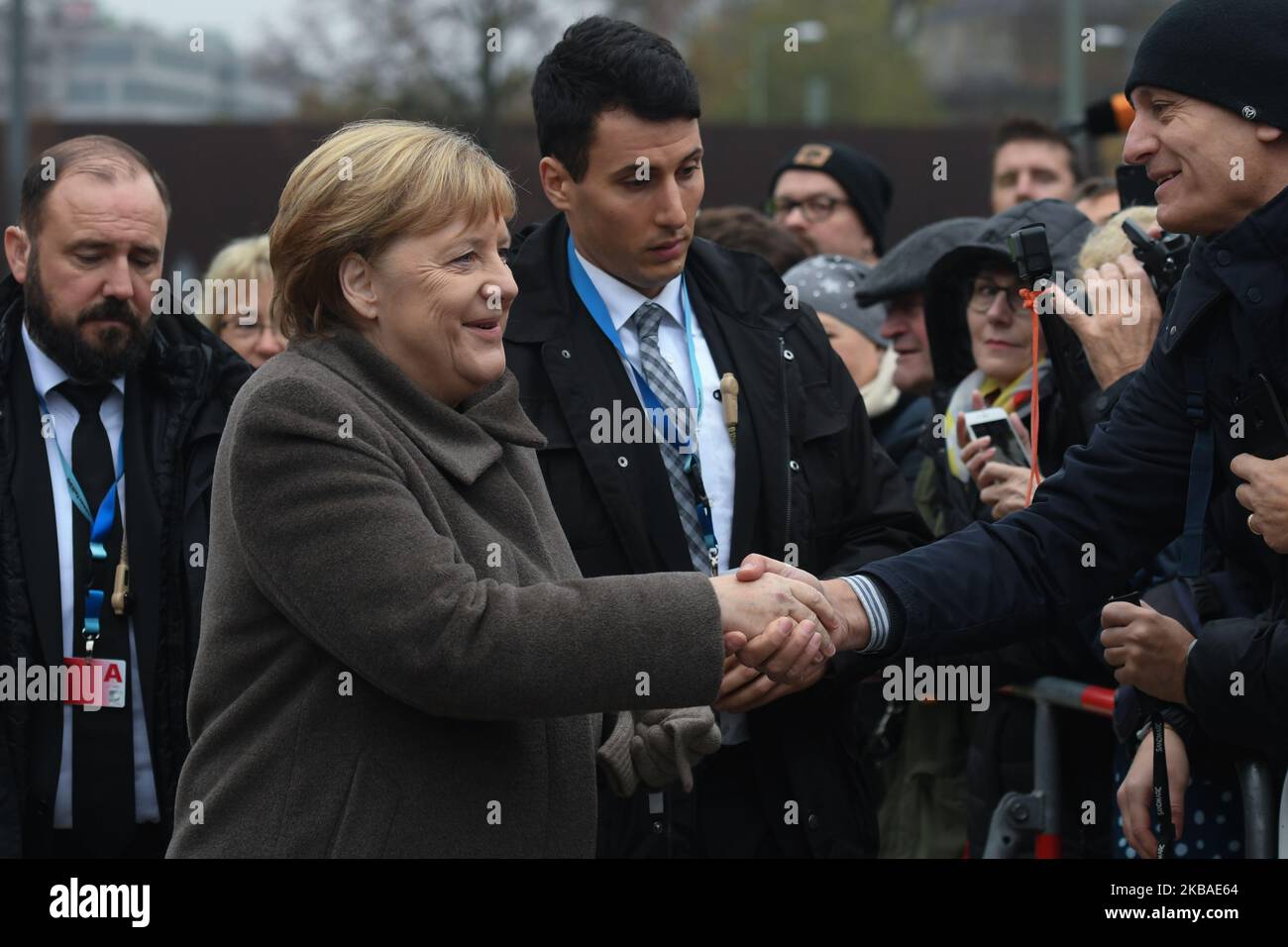 Angela Merkel, Germany's Chancellor, meets members of the public ...