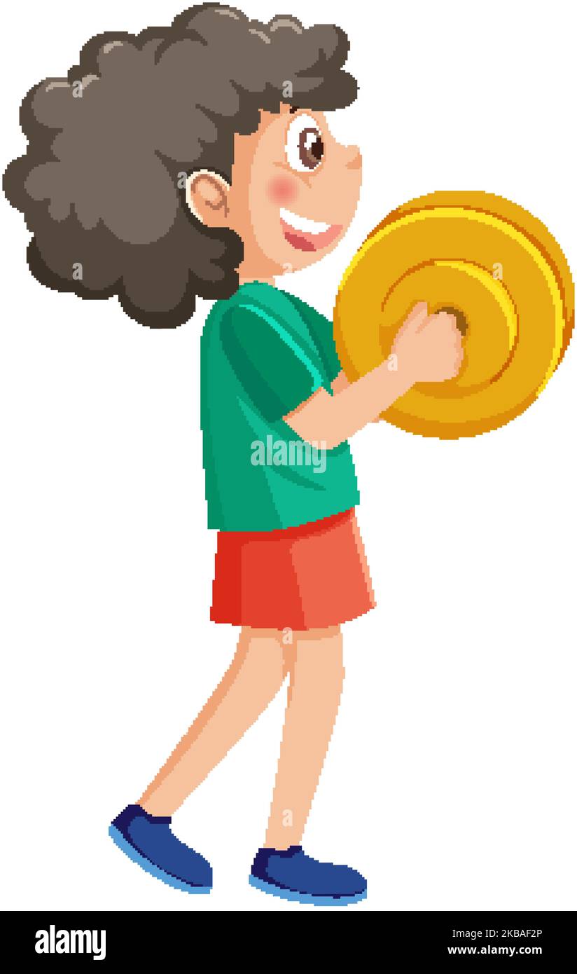 A girl playing cymbal illustration Stock Vector Image & Art - Alamy