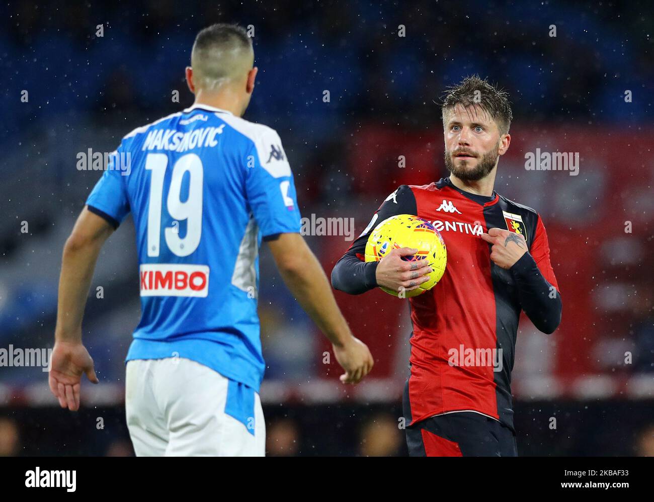 Lasse Schone of Genoa during the Serie A match Napoli v Genoa at the ...