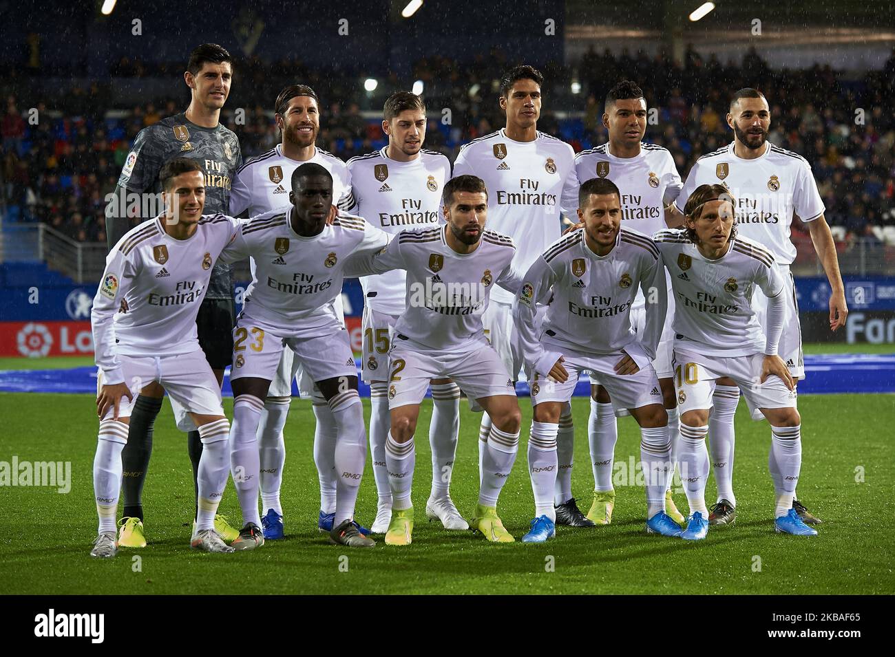 Real Madrid Line up (L-R) Thibaut Courtois, Sergio Ramos, Federico ...