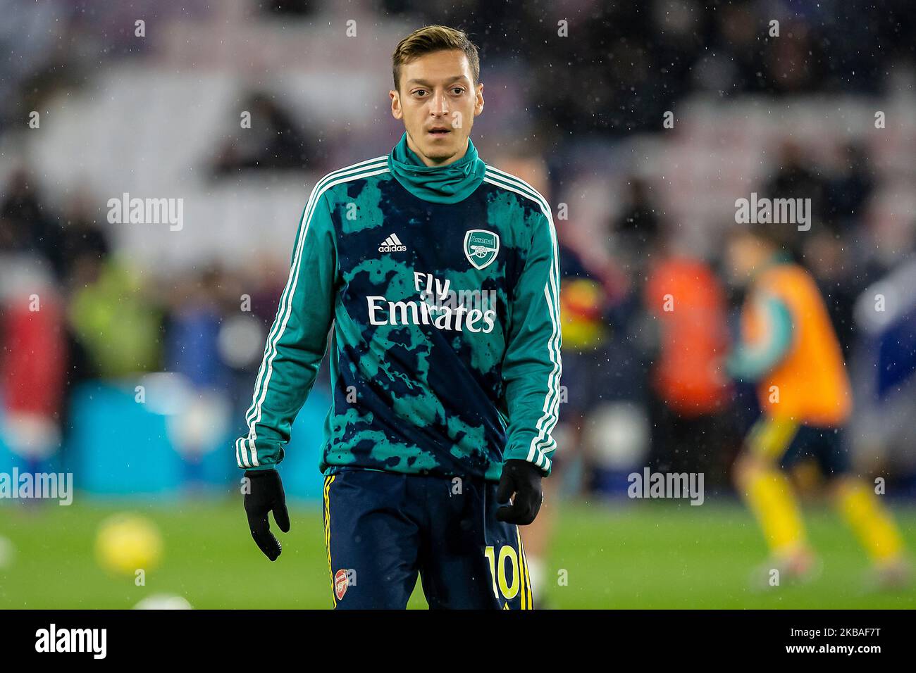Warming up ahead premier league match king power stadium hi-res stock ...
