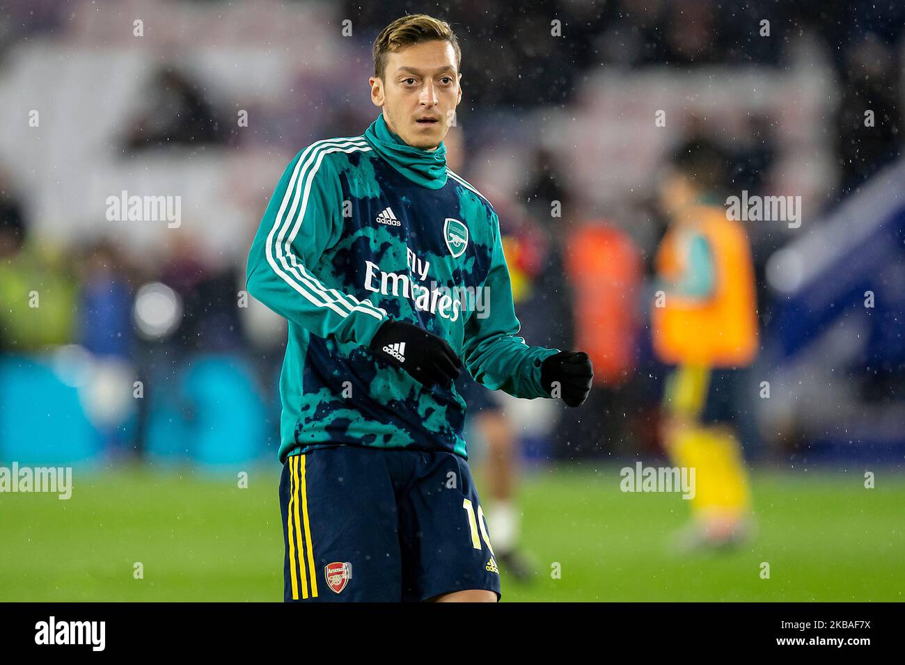 Warming up ahead premier league match king power stadium hi-res stock ...