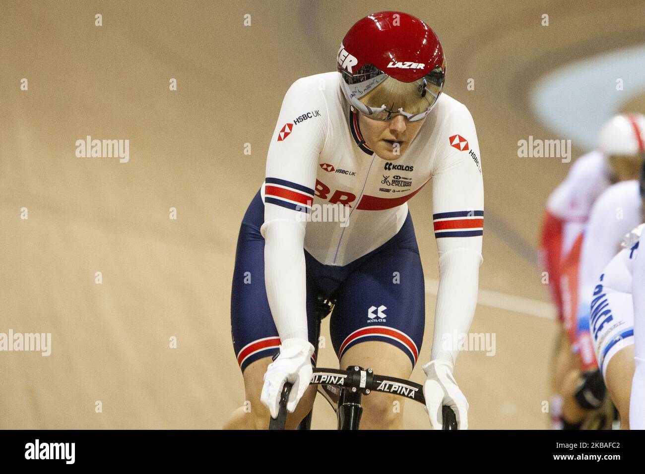 Katy Marchant of Great Britain in action during the Women's Keirin at ...