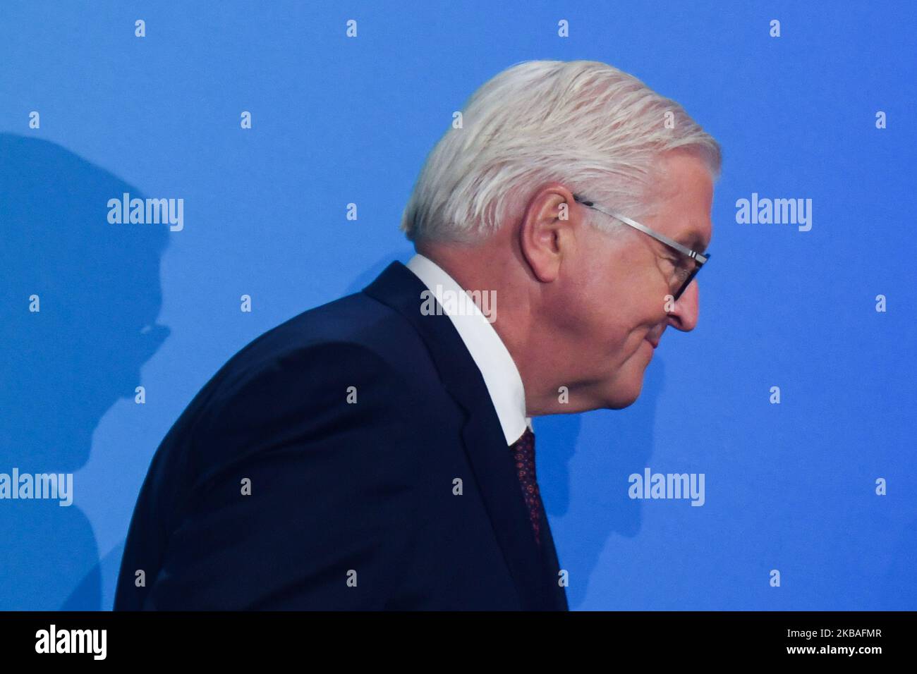 Frank-Walter Steinmeier, President of Germany, after his address at the ...