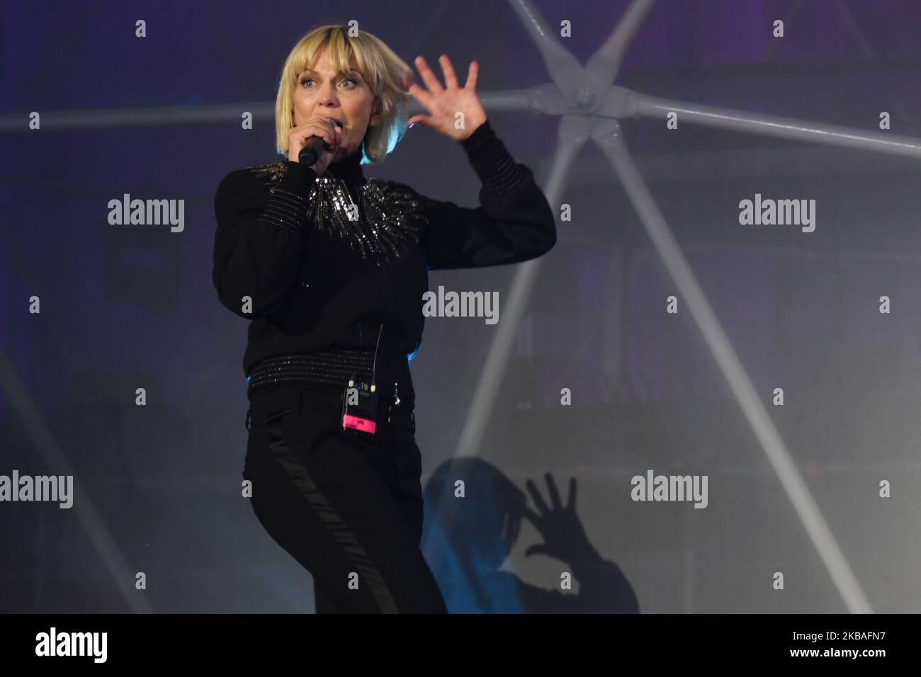 German actor and singer Anna Loos performs during the eveing show, in ...
