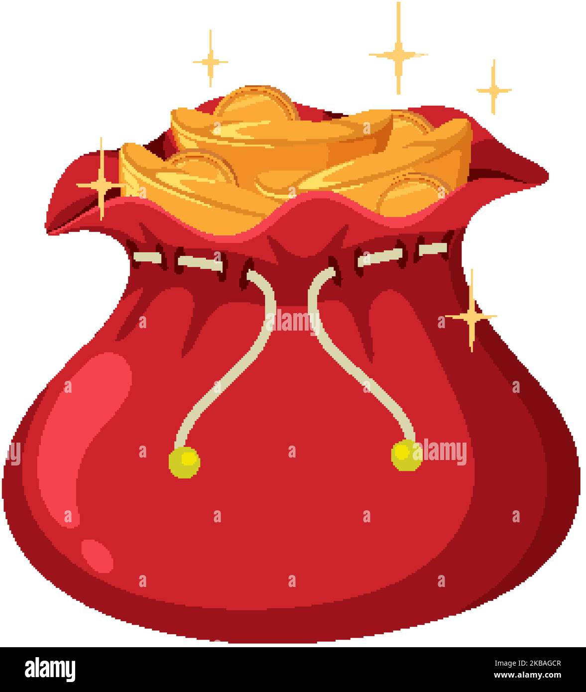 A bag of gold isolated illustration Stock Vector Image & Art - Alamy