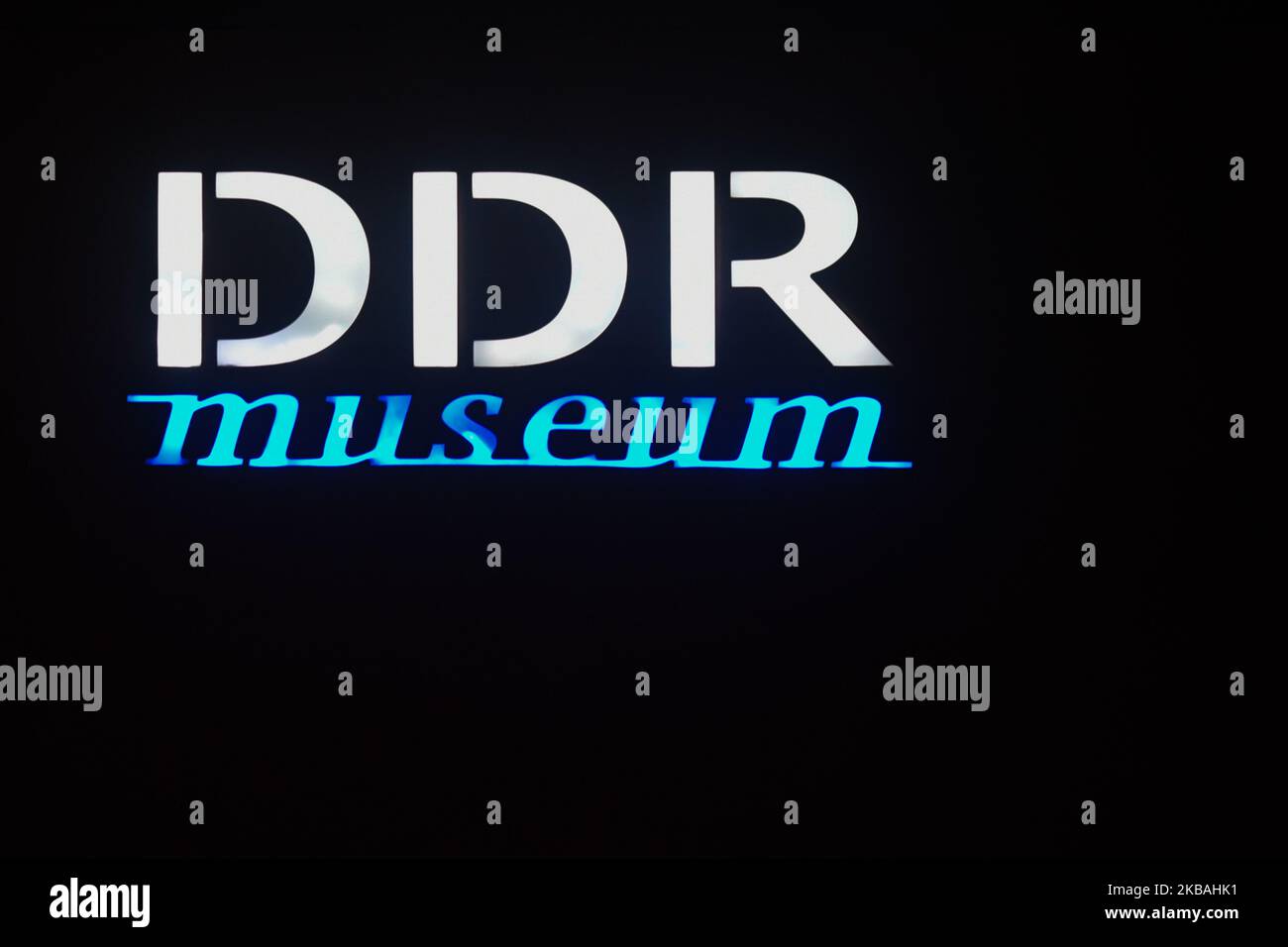 A view of DDR Museum logo seen on the 30th anniversary of the fall of ...