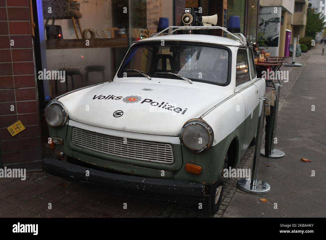 An example of East German-era Police Trabant cars, seen on the day of ...