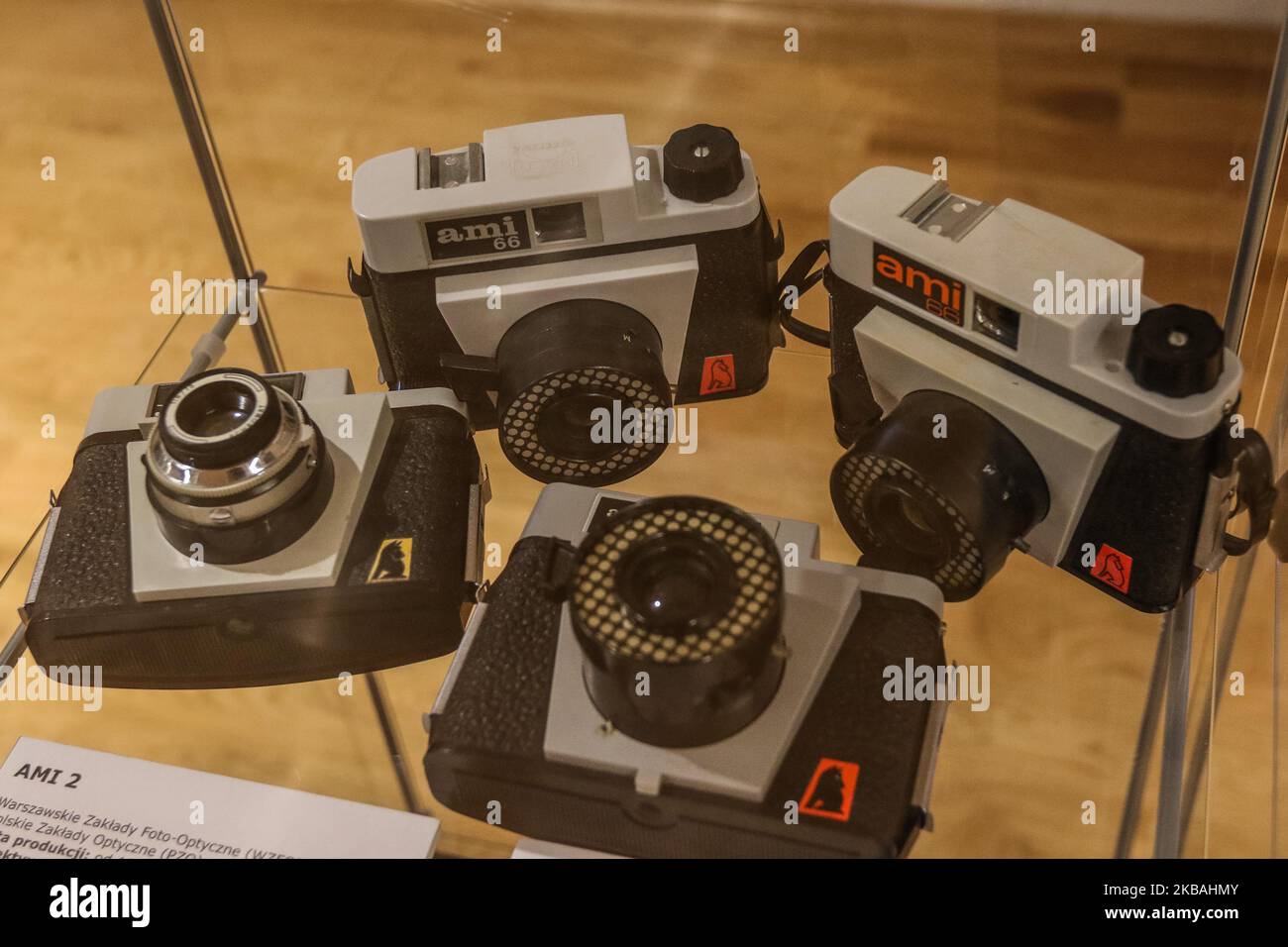 Polish AMI 66 cameras are seen during a Polish cameras exhibition ...