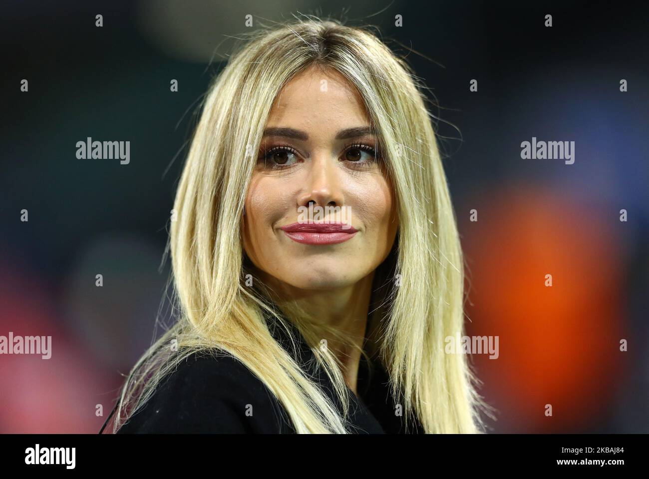 The DAZN television presenter Diletta Leotta on the pitch before the ...