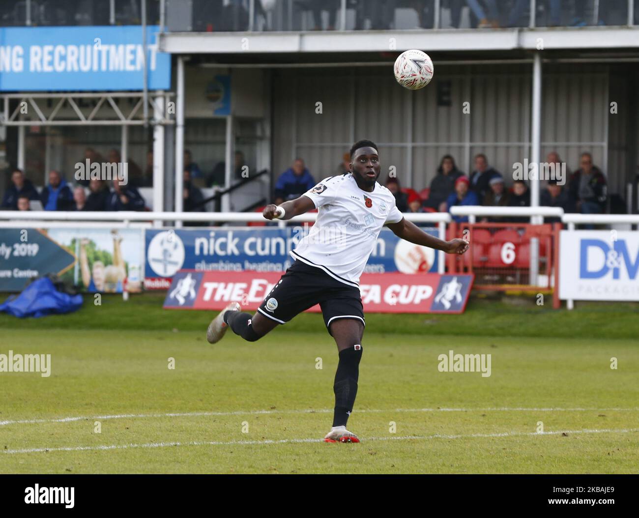 Inih Effiong of Dover Athletic during The FA Cup First Round between ...