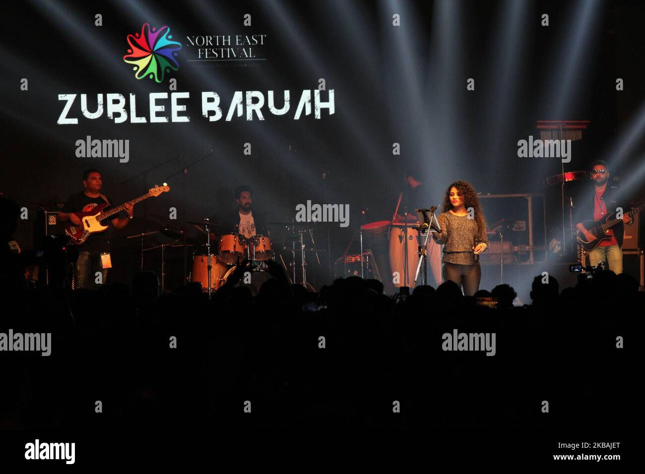 Zublee Baruah, Assamese playback singer and actor, performs during the ...