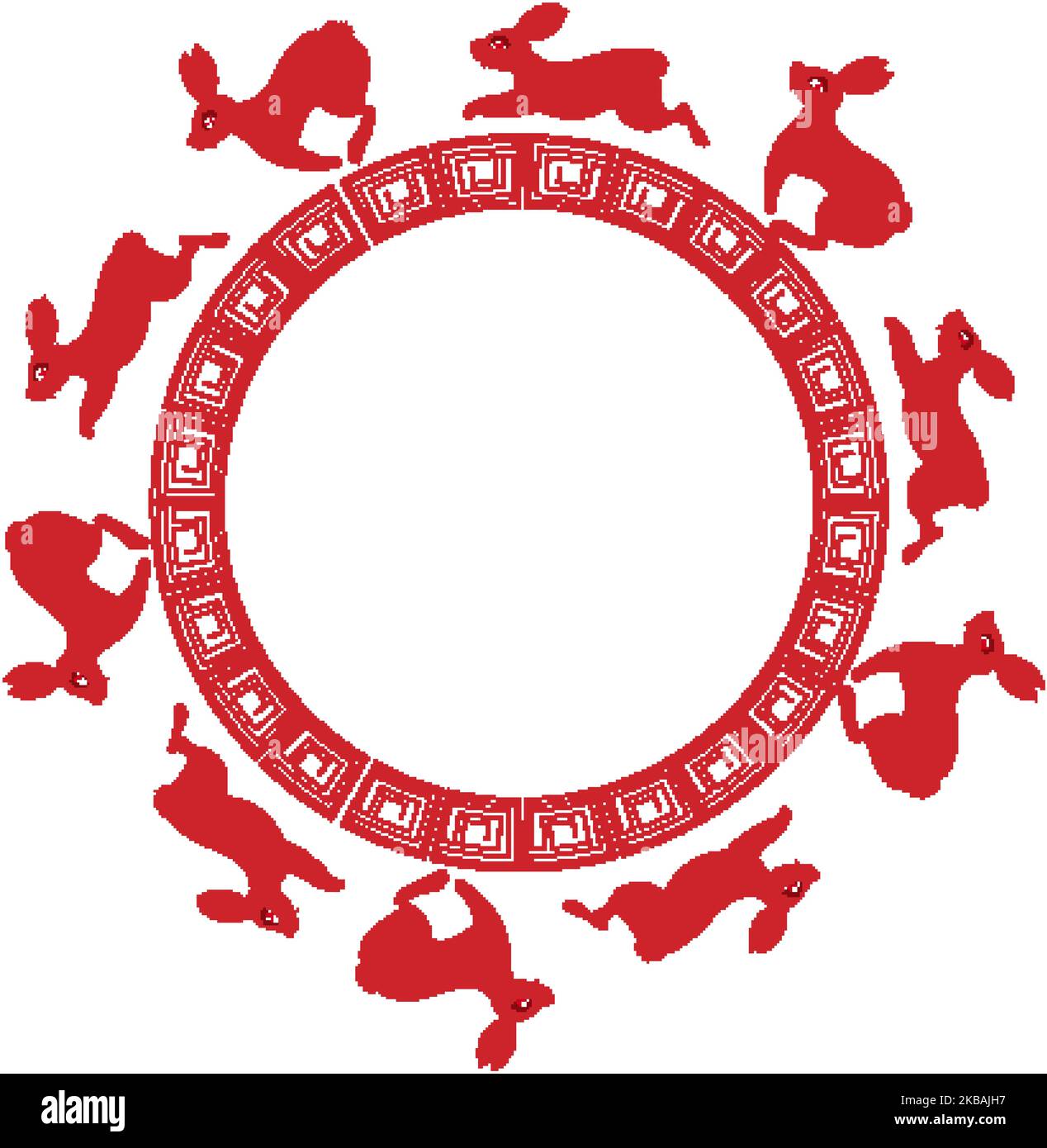 Chinese Lunar New Year Rabbit symbol 2023 illustration Stock Vector ...